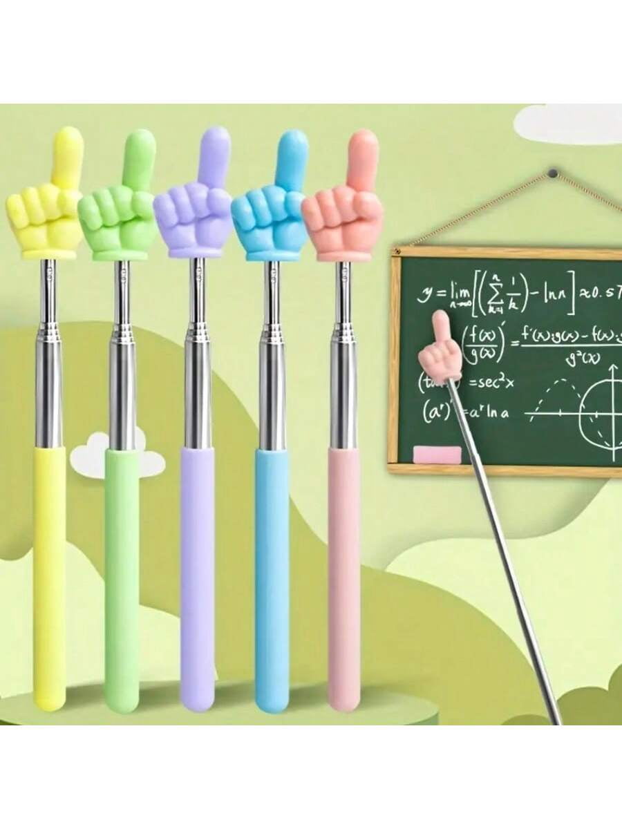 3pcs Adjustable Metal Pointer Finger Reading Rod Retractable Finger ...