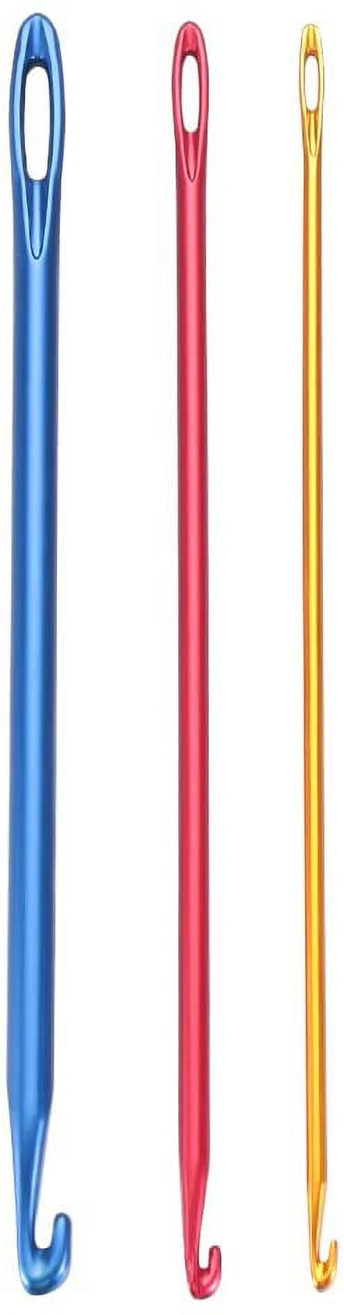 3pcs Afghan Tunisian Aluminium Crochet Hook Set Knitting Needle Hand ...