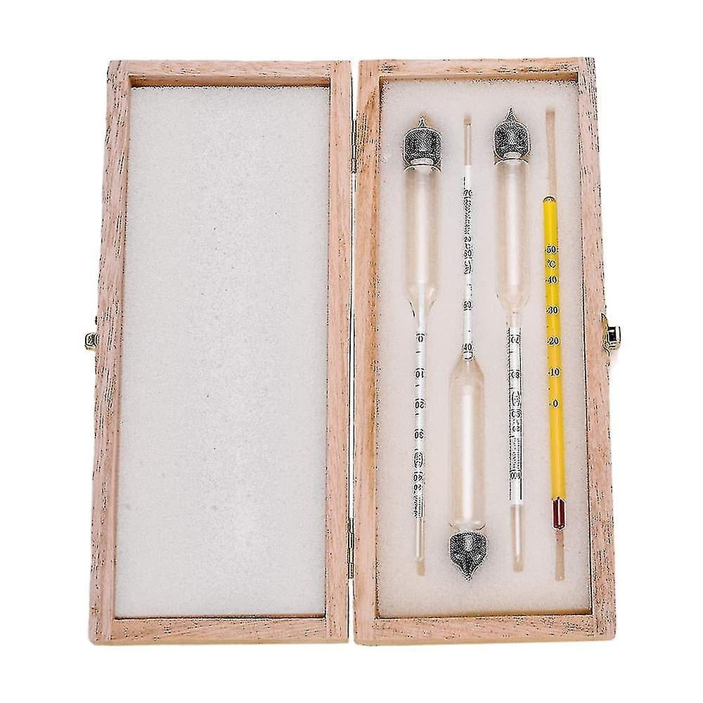 3pieces Hydrometer Alcoholmeter Tester Set Alcohol Concentration ...