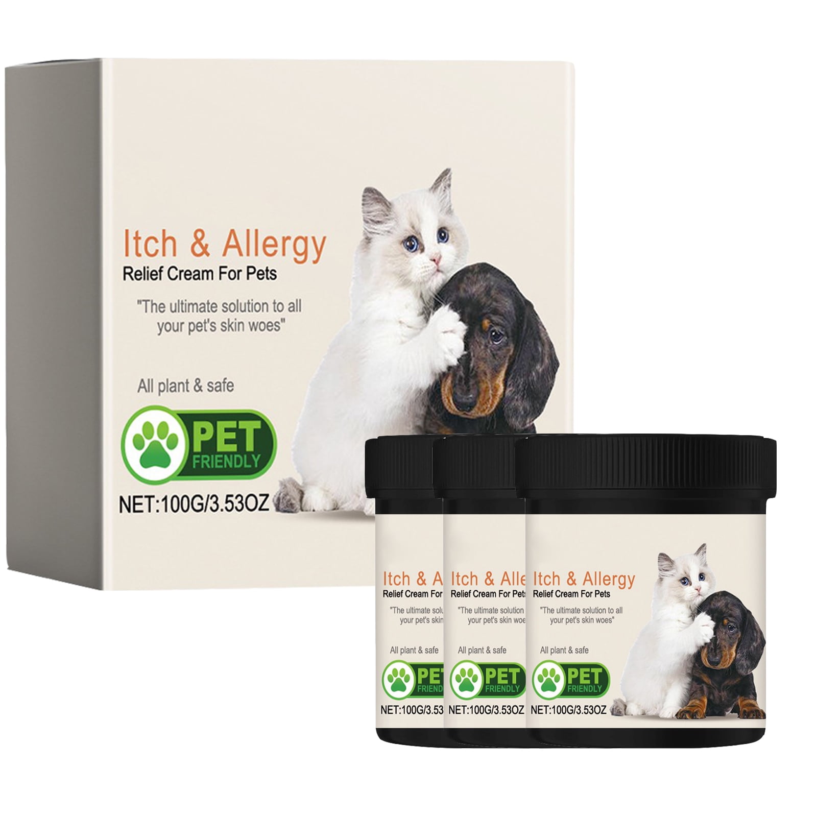 3pcs All-Natural Paw & Nose Cream for Dogs & Cats Cocoa Butter Formula ...