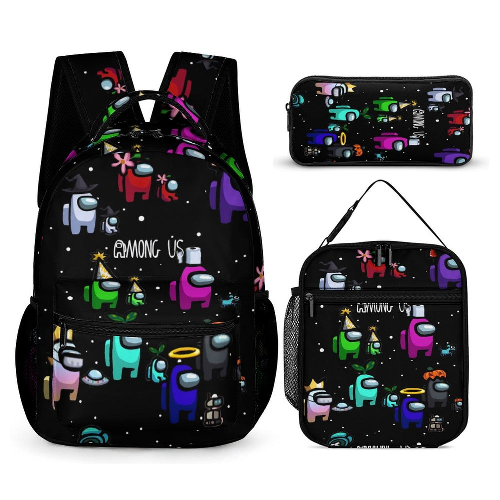 3pcs Am_ong_Fun Us Backpack Set, Large Capacity Double Backpack With ...