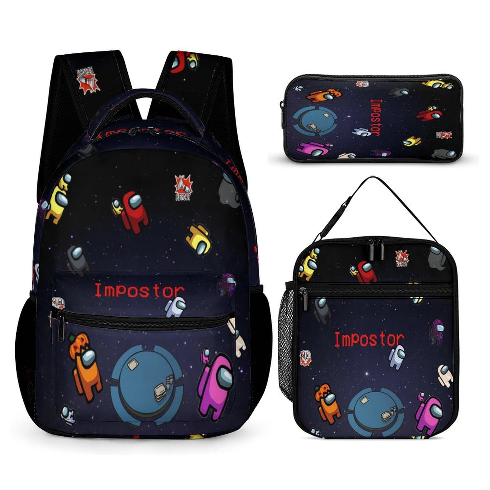 3pcs Am_ong_Fun Us Backpack Set, Large Capacity Double Backpack With ...