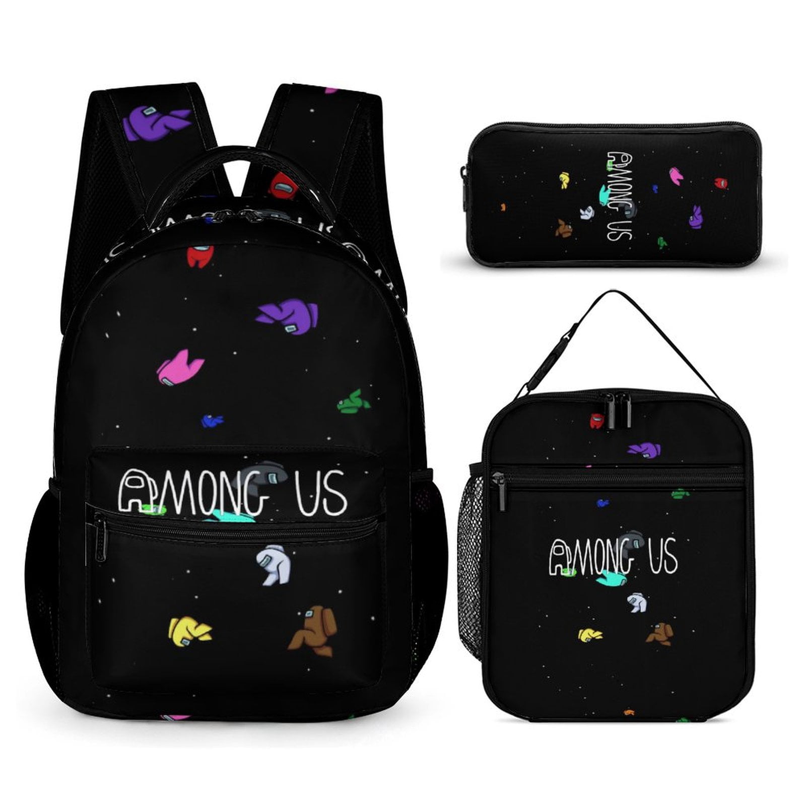 3pcs Am_ong_Fun Us Backpack Set, Large Capacity Double Backpack With ...