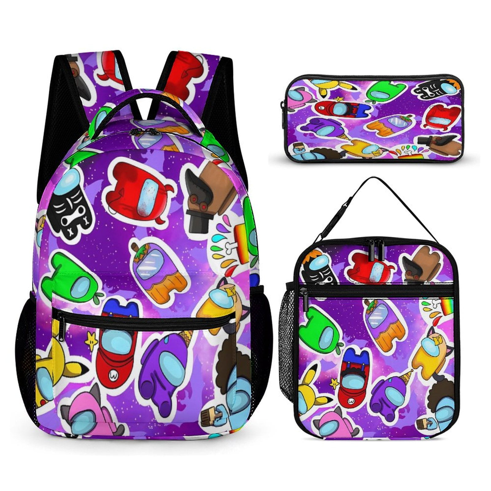 3pcs Am-ong Funny Us Backpack Set, Multi-functional Laptop Bag 17in ...