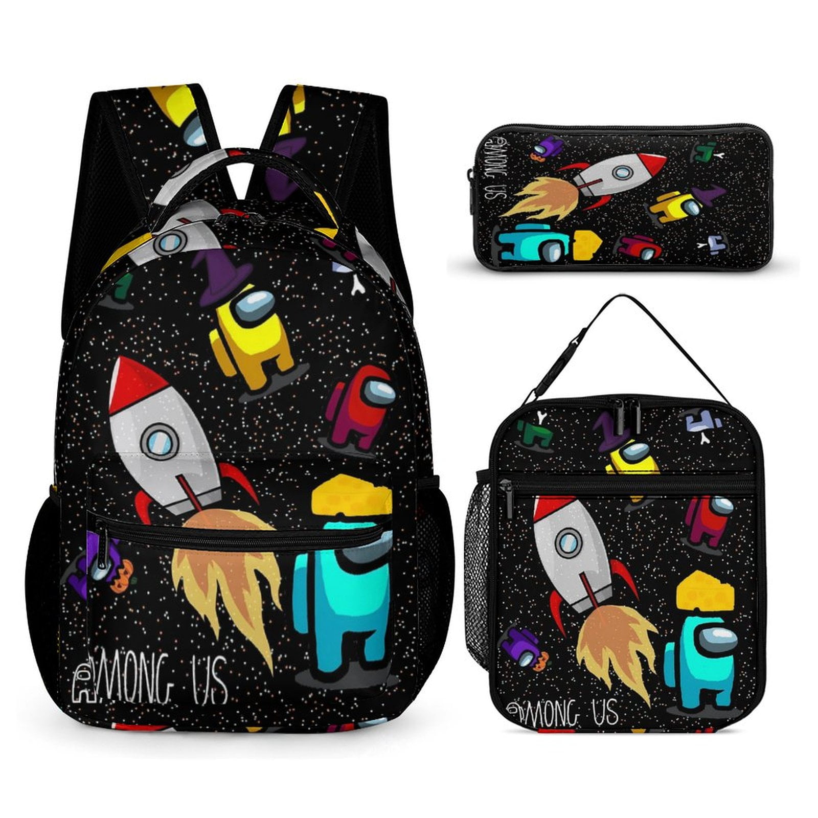 3pcs Am-ong Funny Us Backpack Set, Multi-functional Laptop Bag 17in ...