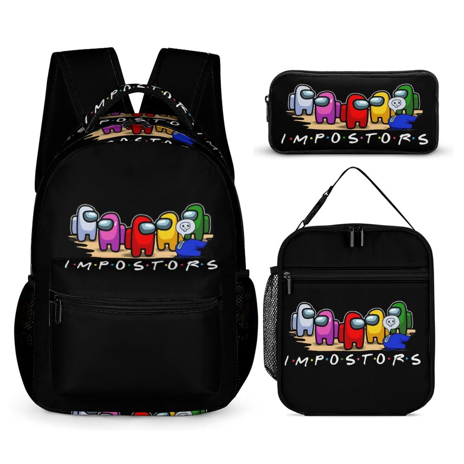 3pcs Am-ong Funny Us Backpack Set, Multi-functional Laptop Bag 17in ...