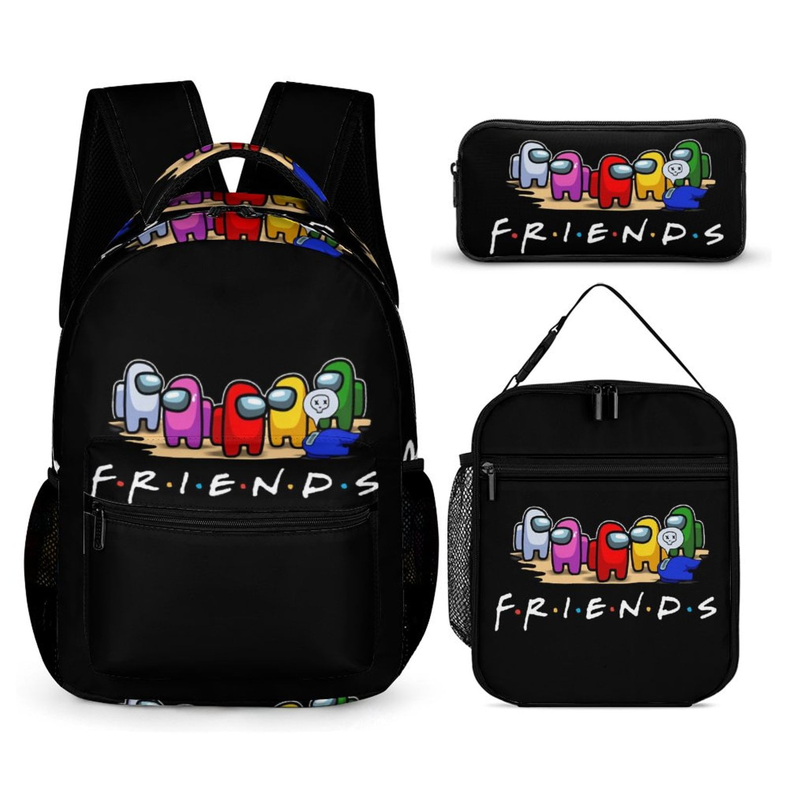 3pcs Am-ong Funny Us Backpack Set, Multi-functional Laptop Bag 17in ...