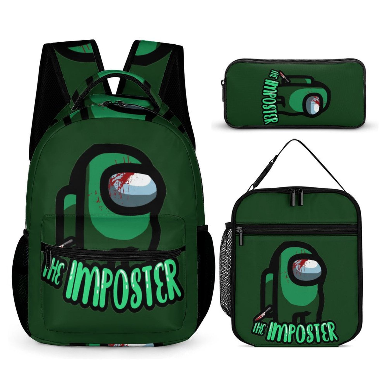 3pcs Am-ong Funny Us Backpack Set, Multi-functional Laptop Bag 17in ...