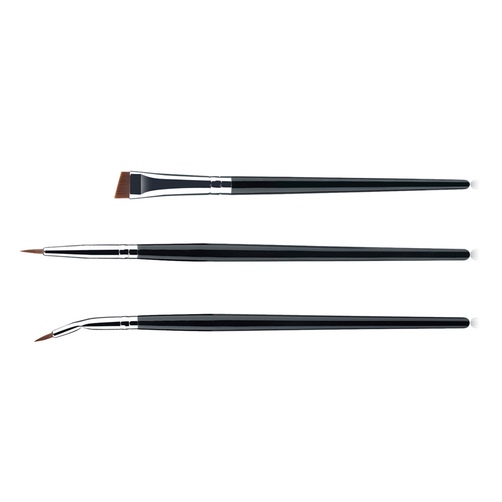 3pcs Angled Eyeliners Brushes Soft Bristles Makeup Brush For Creating ...