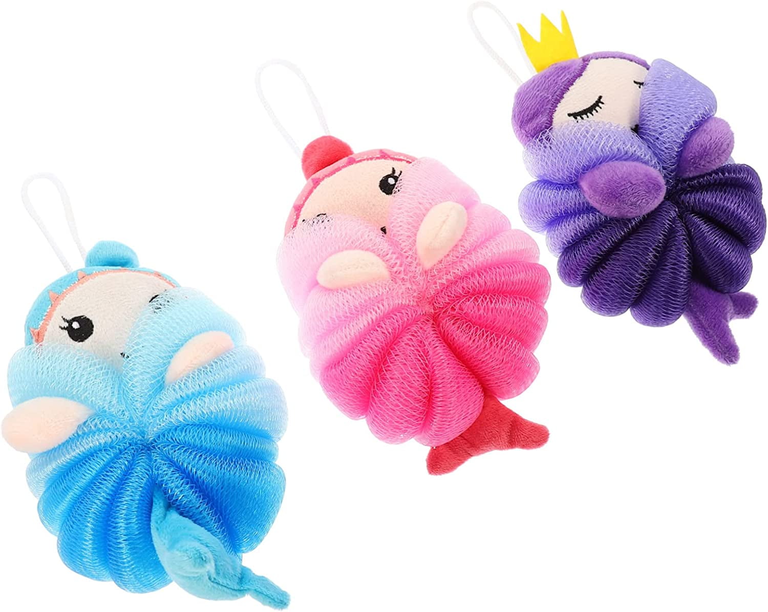 3pcs Animal Pouf Sponge Adults Bath for Colorful Children Bathing ...