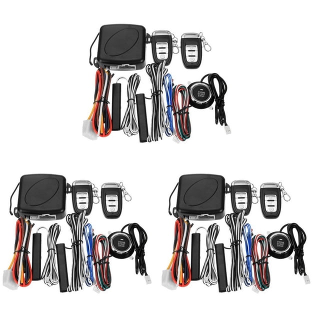 3pcs Anti-Theft Lock Car Ignition Switch 12V Engine Start Push Button ...