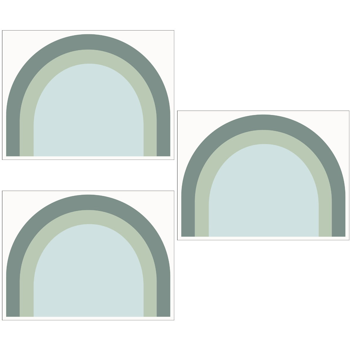 3pcs Arch Wall Sticker Half-Circle Headboard Decal Semicircle Wall ...