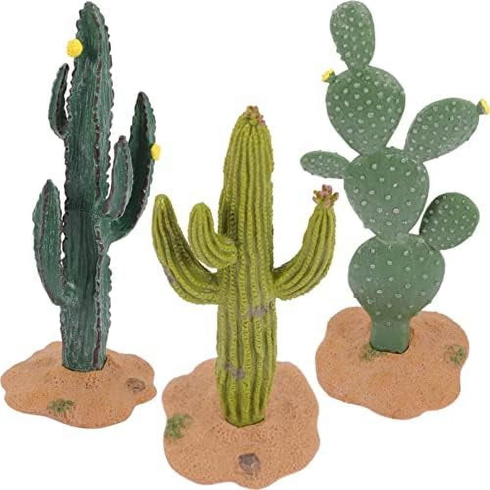 3pcs Artificial Cactus Green Simulated Cactus Artificial Sand Decor ...