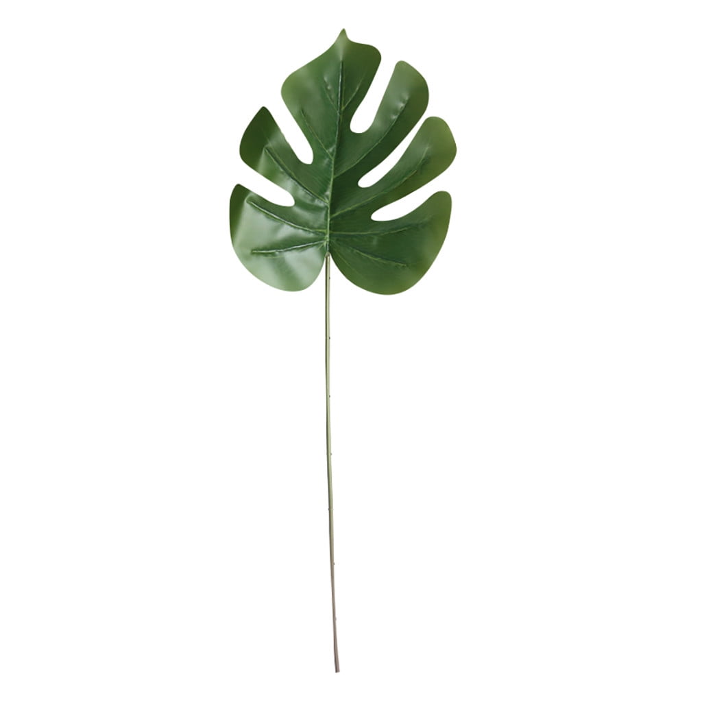 3pcs Artificial Palm Plants Leaves Faux Turtle Leaf Fake Tropical Large ...