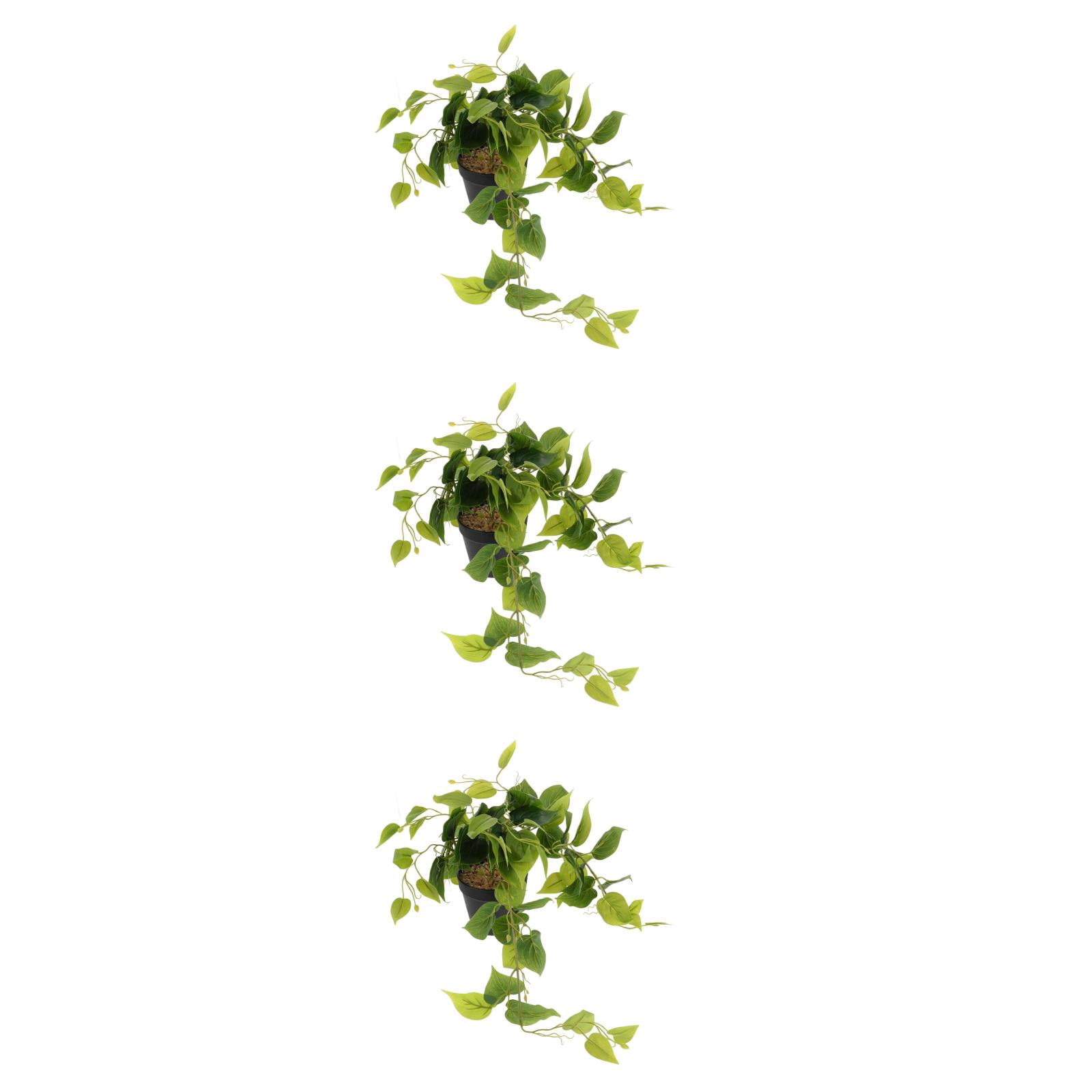 3pcs Artificial Potted Pothos Realistic Fake Plants Small Artificial ...