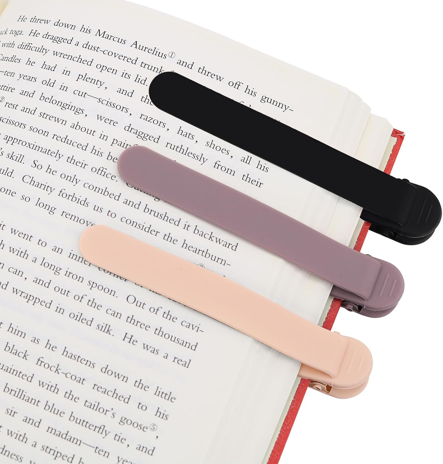 3pcs Automatic Bookmark, Silicone Book Marks for Reading Women, Men ...