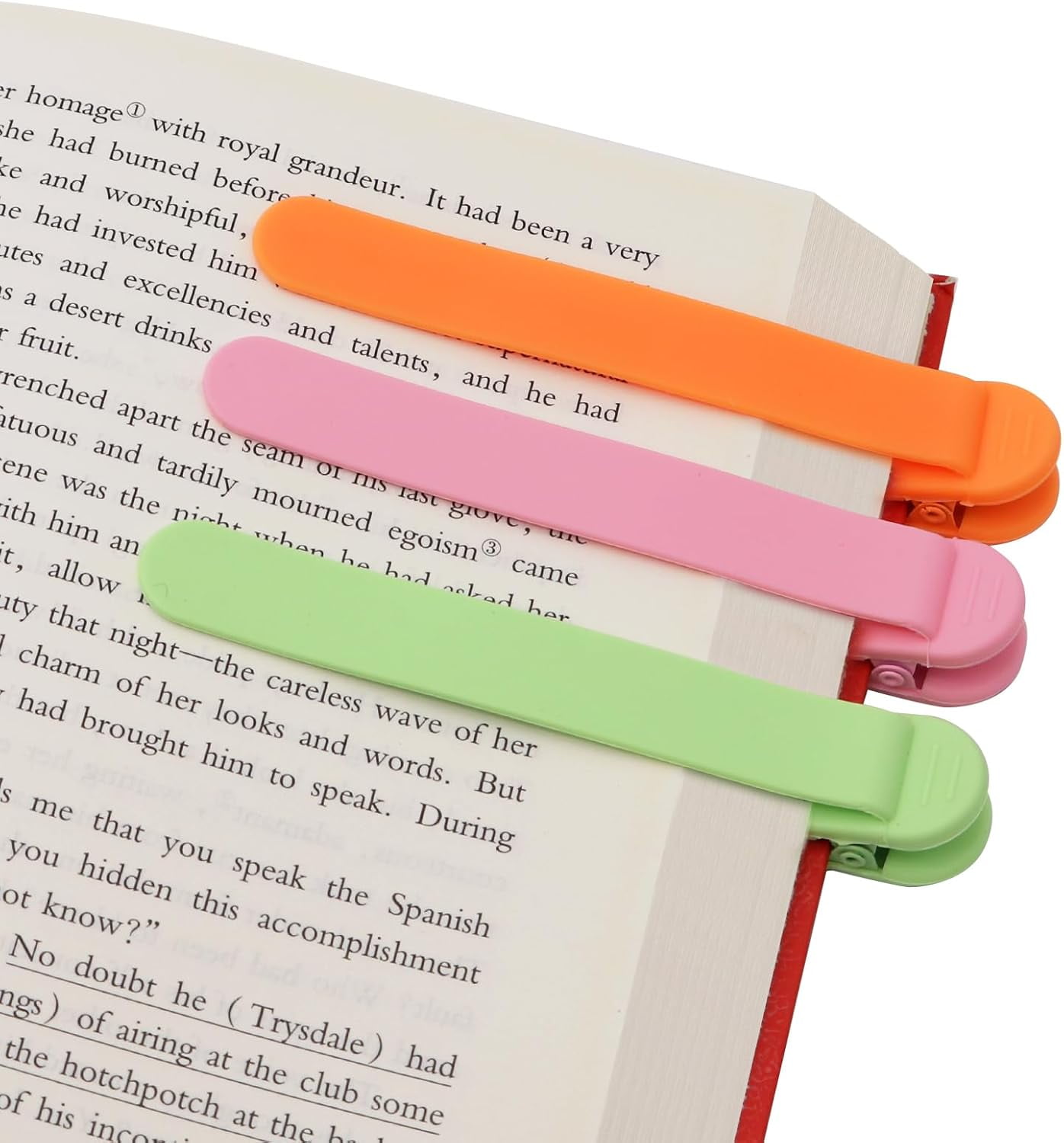 3pcs Automatic Silicone Bookmark, Unique Bookmark Page Keeper for ...