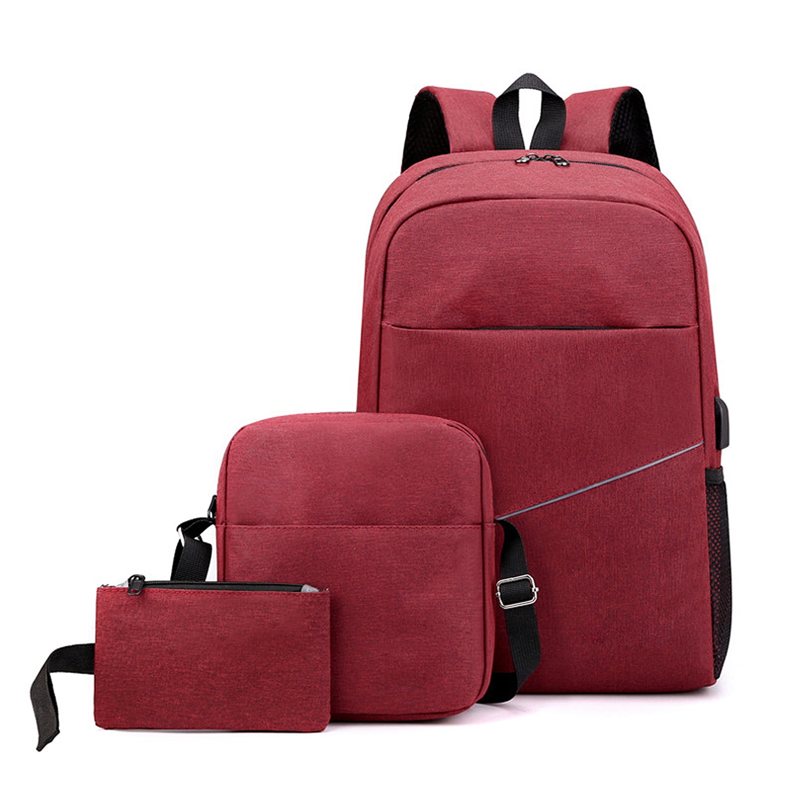 3pcs Backpack 3pcs Backpack Set Women Men Laptop Backpack, Large ...