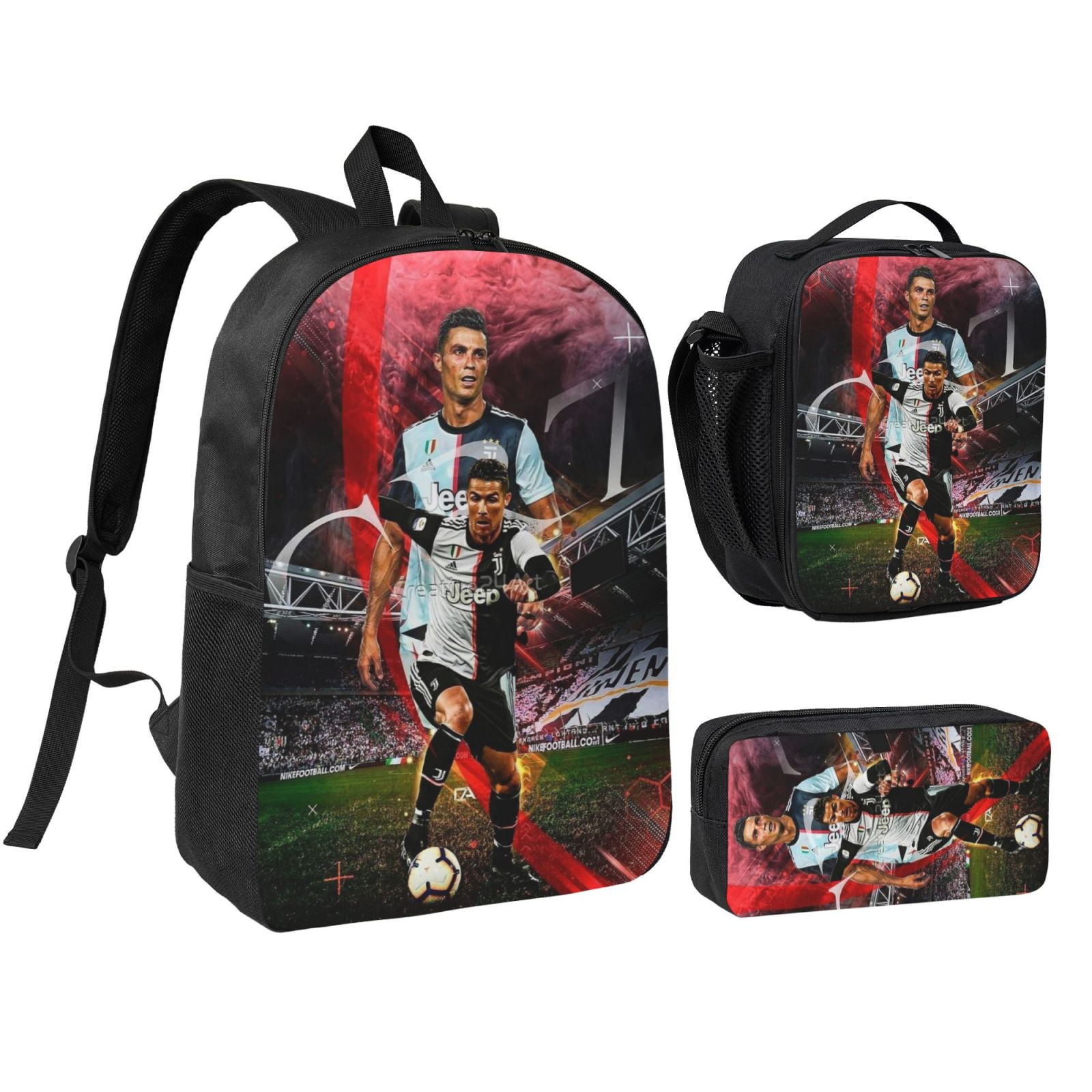 3pcs Backpack Set CR7 Merch Cristiano Merchandise Boyboys Ronaldo ...