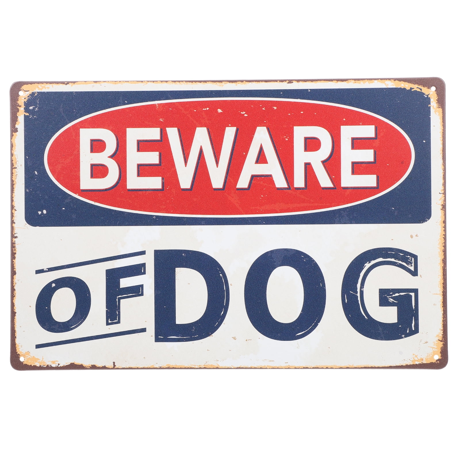 Hytrove Caution Dogs Sign 3Pcs Iron Rectangle For Yard Garden Decor ...