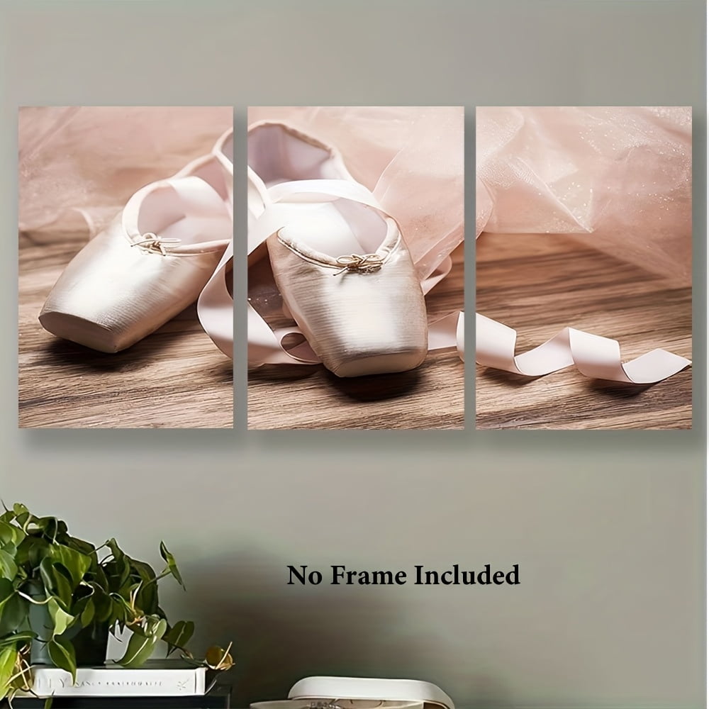 3pcs Ballet Pointe Shoes and Tutu Canvas Art Prints - Unframed Wall ...
