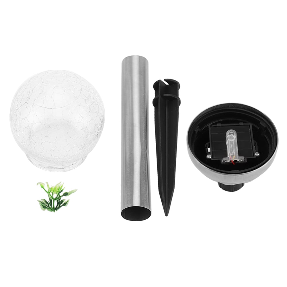 3pcs Balls Lawn Light Solar Crack Pattern LED Ball Shape Lamp for Lawn ...