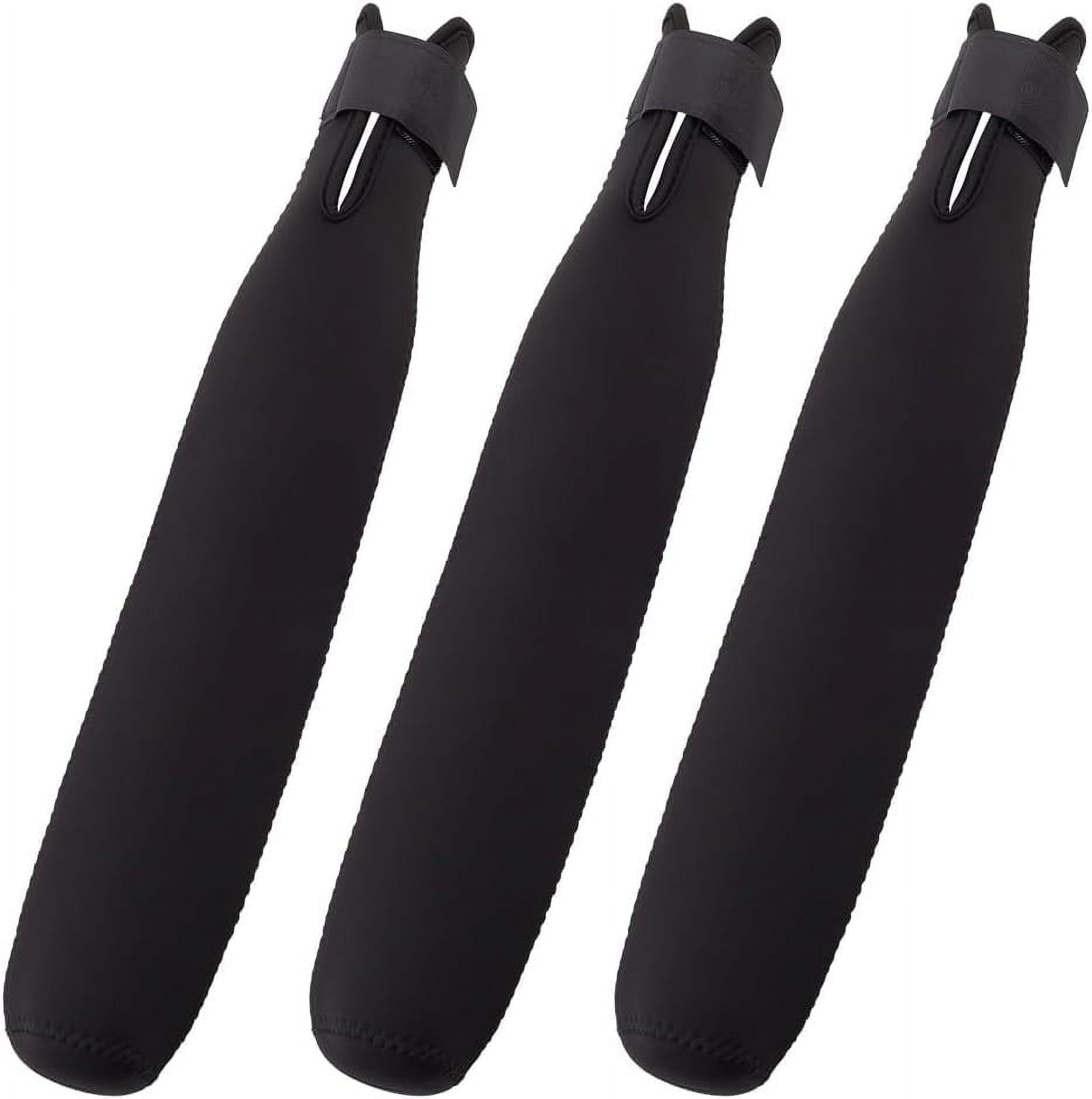 3pcs Baseball Bat Sleeve Black Neoprene Rubber Baseball Bat Warmer ...