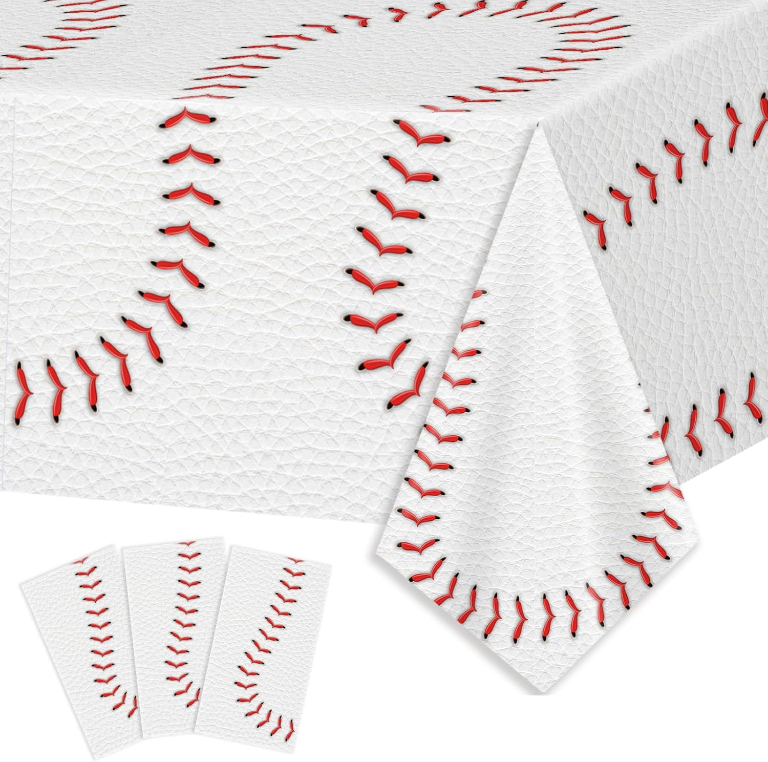 3pcs Baseball Tablecloths Baseball Birthday Party Supplies Disposable ...