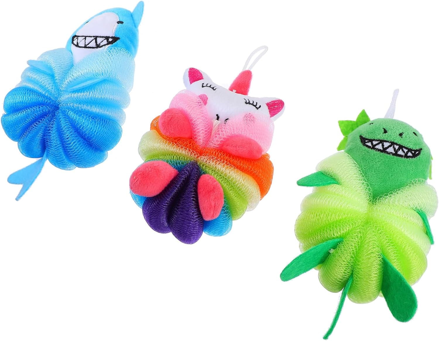 3pcs Bath Ball Exfoliating Bath Sponge Kids Loofah Bath Pouf Bath Mesh ...