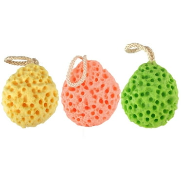 Bath Sponges Colorful Shower Sponges Exfoliating Mesh Pouf Bath Ball ...