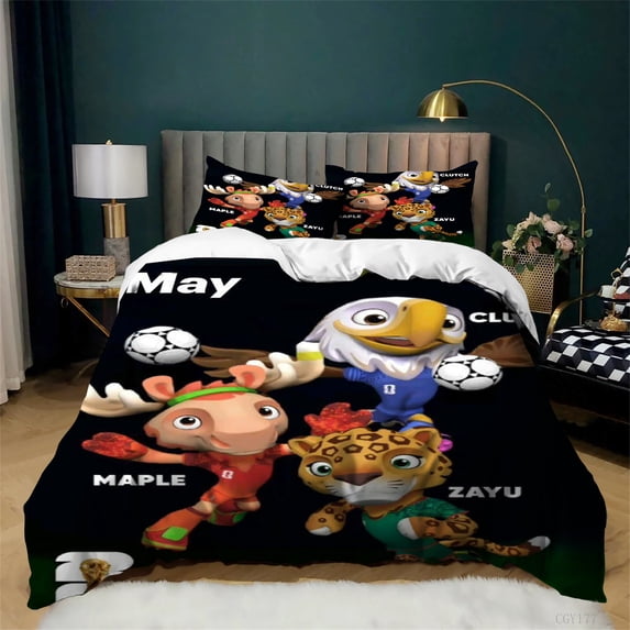 3pcs Bedding Duvet Cover Set Football Star Bedding Set Lightweight ...