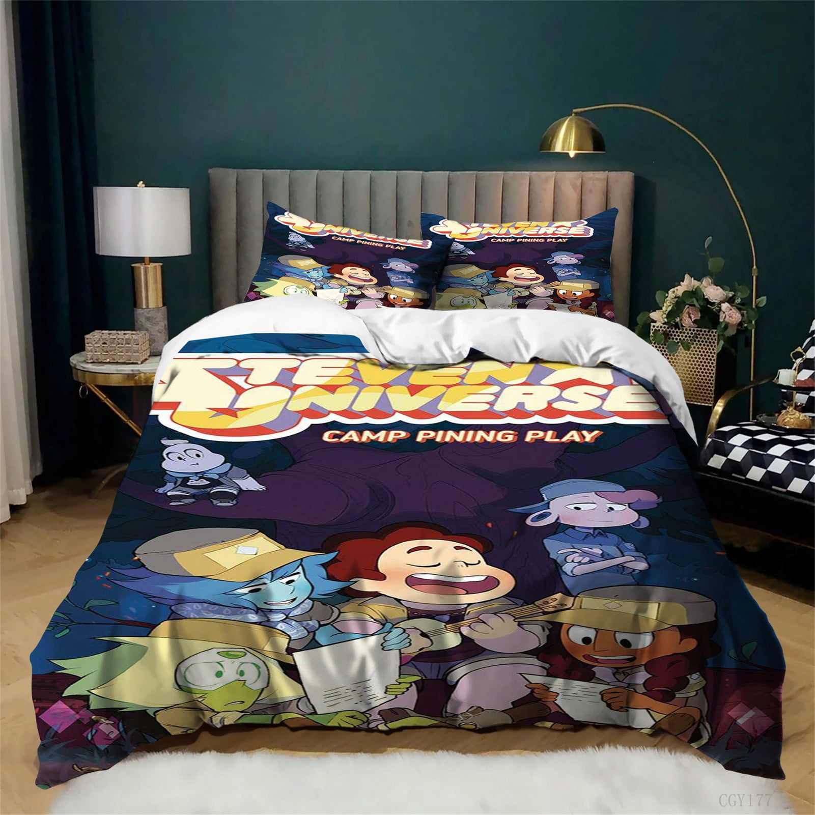 3pcs Bedding Duvet Cover Set Twin Cartoon Steven Universe Quilt Cover ...