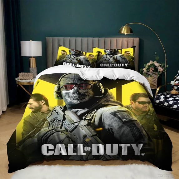 3pcs Bedding Duvet Cover with Zipper Closure Call of Duty Bedding Set ...