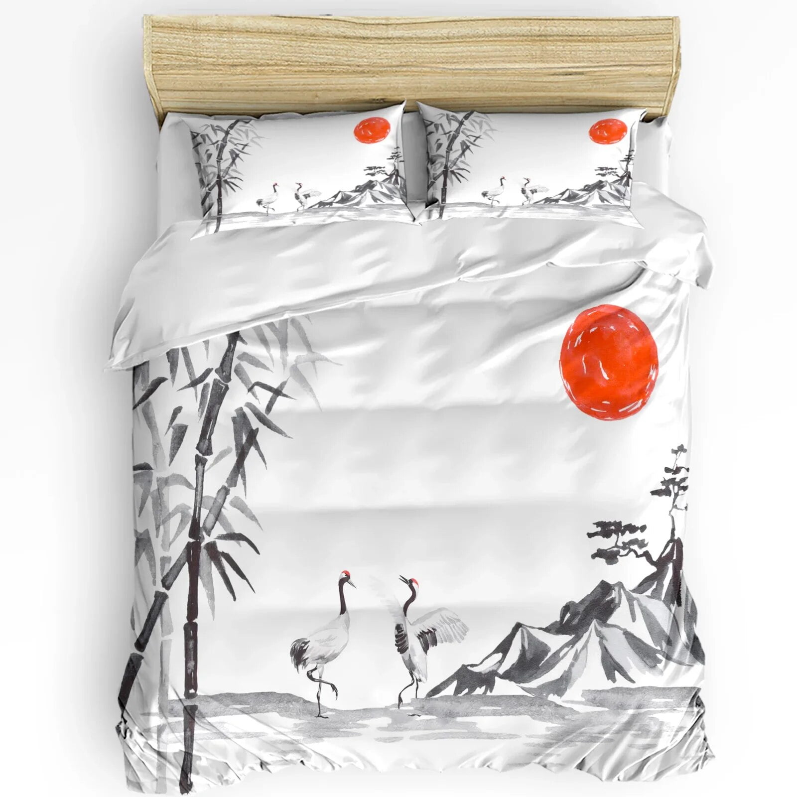 3pcs Bedding Set Bamboo Orchid Zen Stone Home Textile Duvet Cover ...