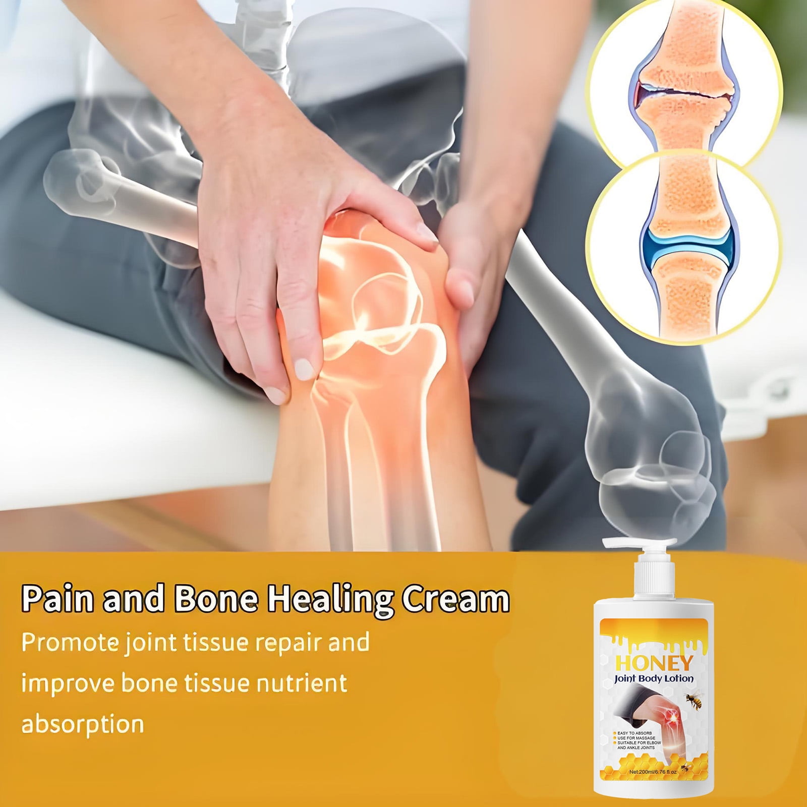 3pcs Bee Ve Natural Honey Body Lotion for Joint Relief - Non-Greasy ...