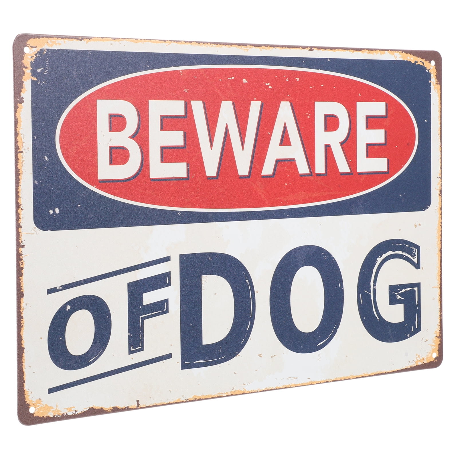 3pcs Beware of Dog Sign Iron Rustic Outdoor Backyard Weatherproof Dog ...
