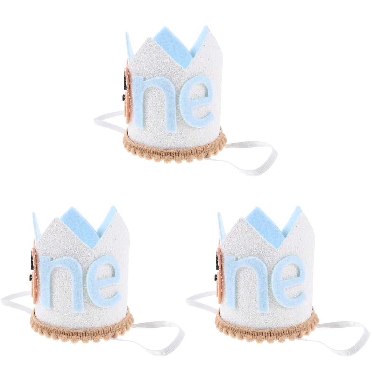 3pcs Birthday Crown Headband Children Crown Hat One Birthday Crown ...