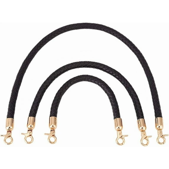 3pcs Black Leather Bag Strap 12/15/23 inch Purse Handle Replacement ...
