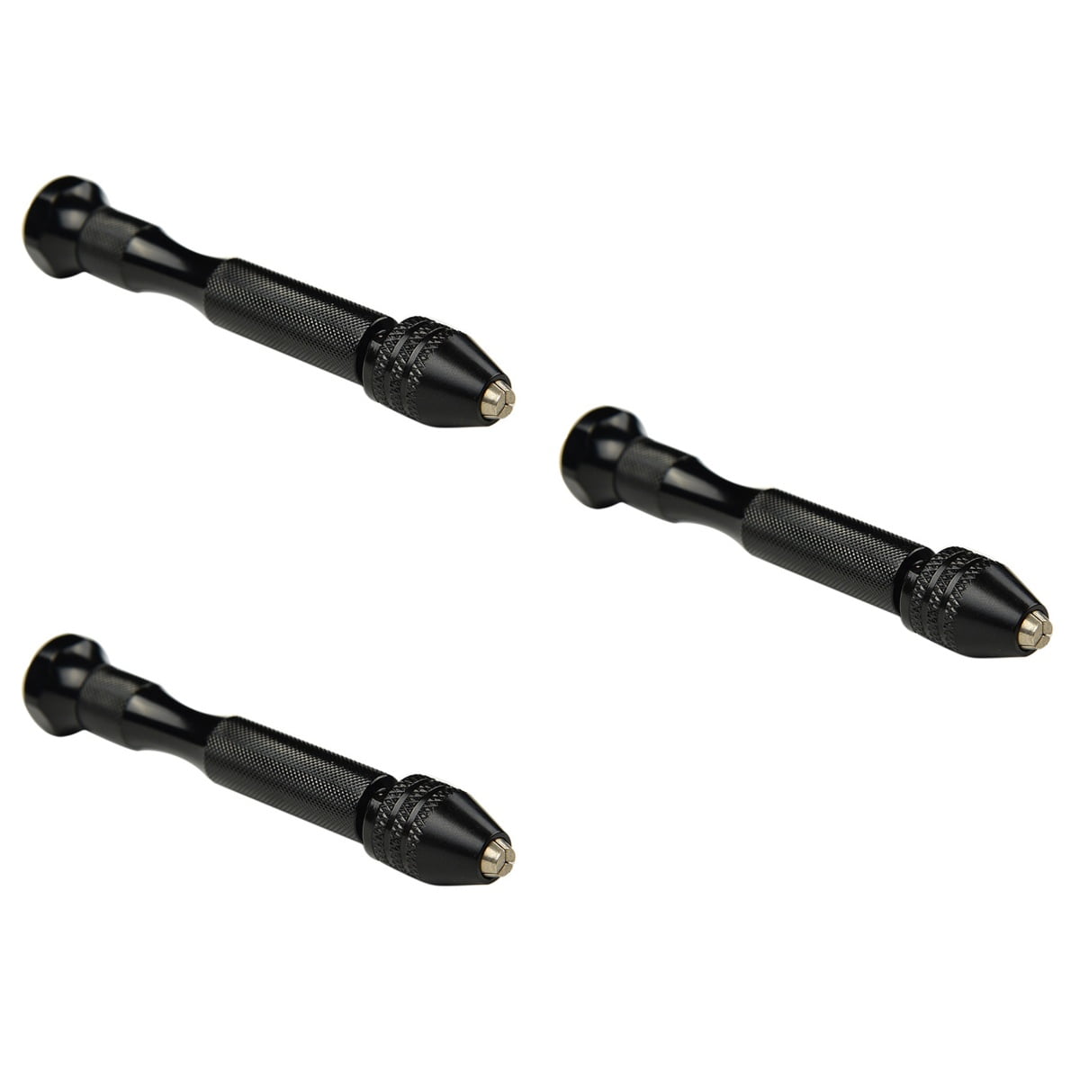 3pcs Black Precision Pin Vise Hand Drill with Drill Bits for Models and ...