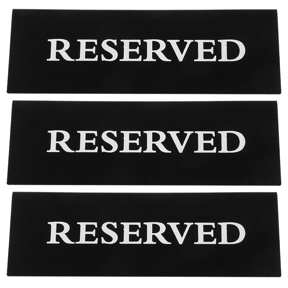 3pcs Reserved Table Signs Black Reserved Seating Signs for Wedding ...