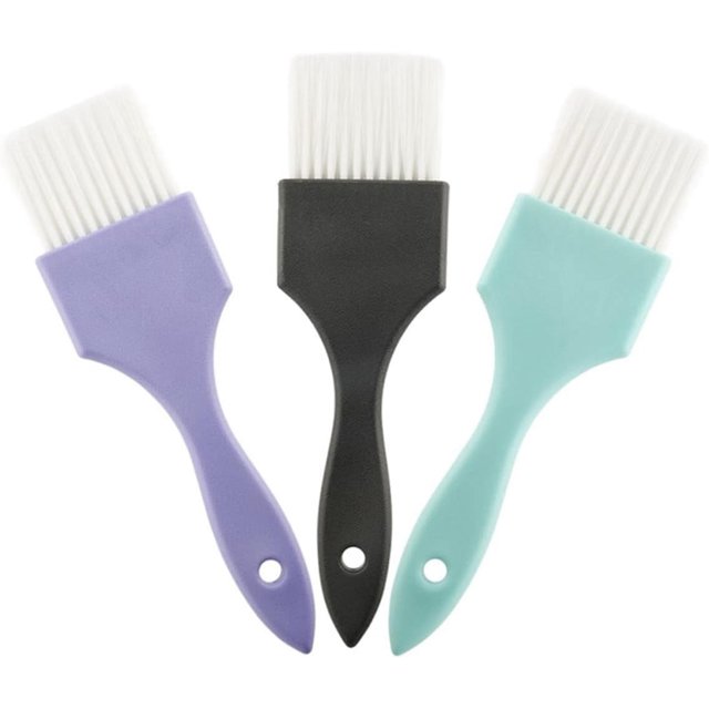 3pcs Blending Brushes Silicone Basting Brush Hair Brush Set Hair Bleach ...