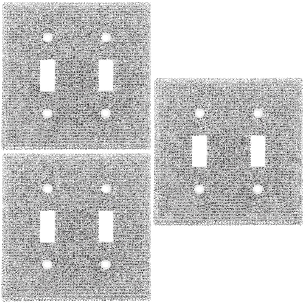 3pcs Bling Light Cover Outlet Cover Wall Plate 2-slot Wall Plate ...