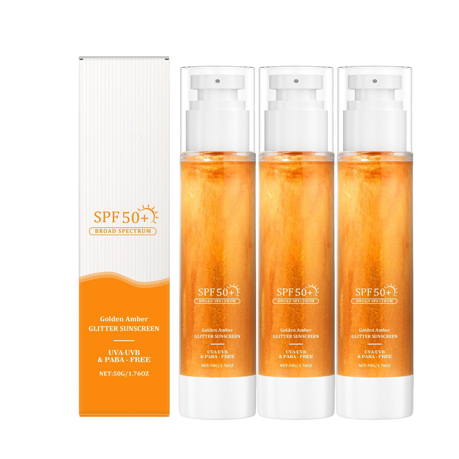 3pcs Body Mist Sun Screen SPF50+, Infused with Shimmering Body Oil ...
