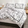 3pcs Bohemian Twig Printed Duvet Cover Set - Black Small Ball Design ...