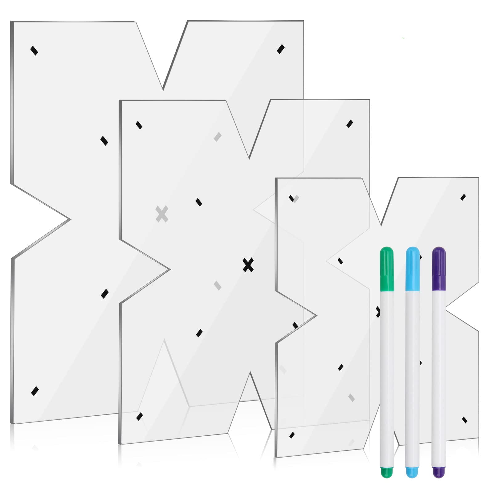 Plutput 3pcs Bowl Cozy Template 8/10/12 inches Acrylic Bowls Wrap ...