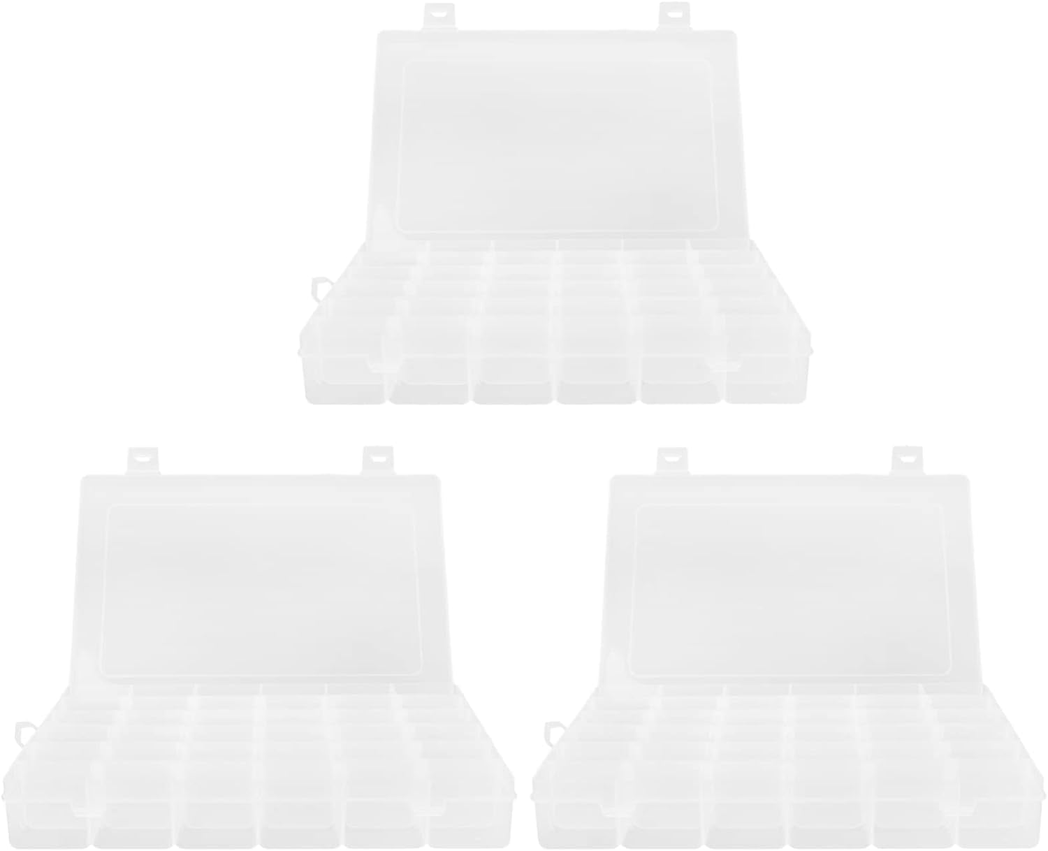 3pcs Box 36 Grid Storage Box Dividing Storage Case Embroidery Floss ...