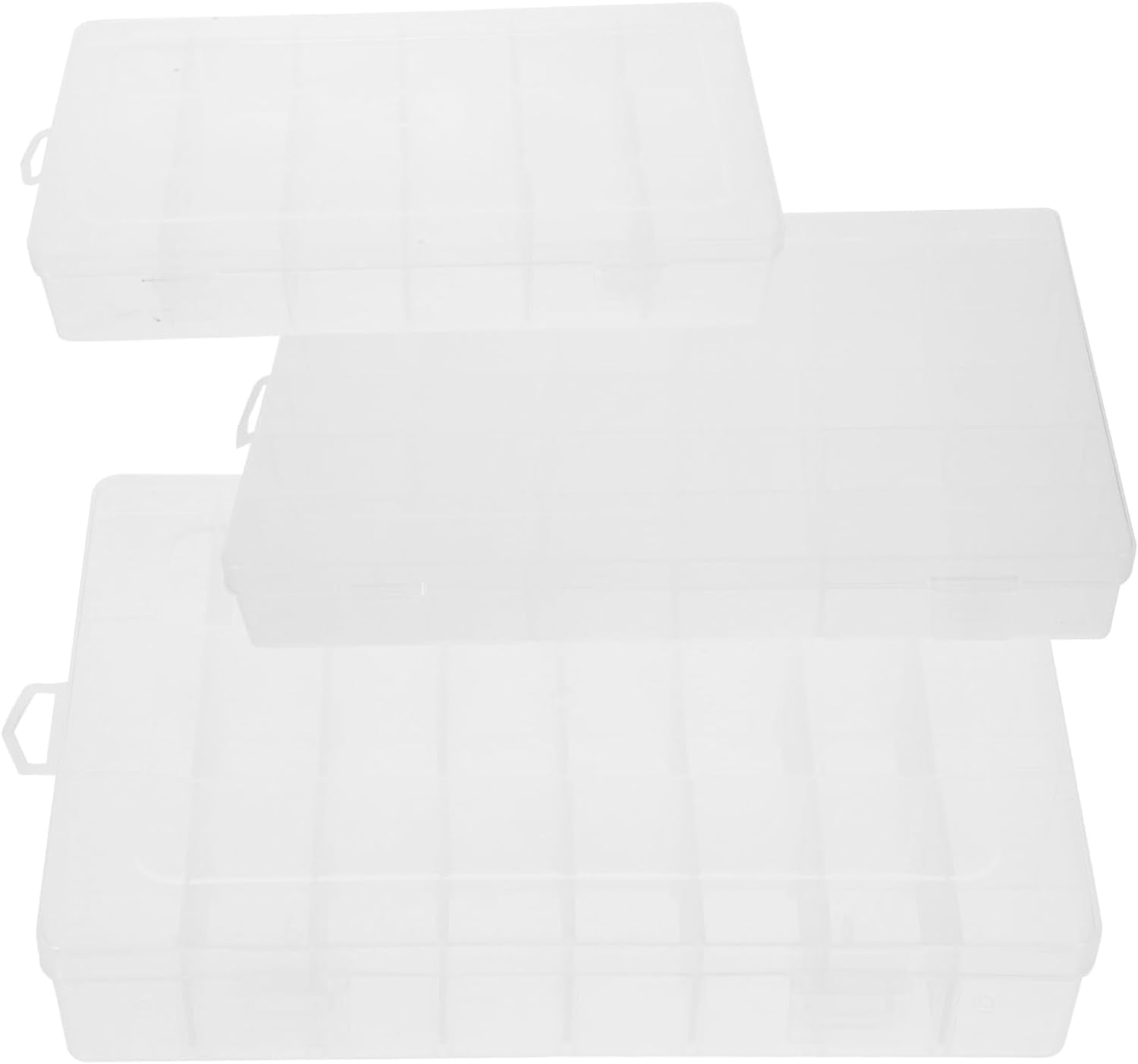 3pcs Boxes Beaded Storage Box Loose Bead Container Mini Beads Storage ...