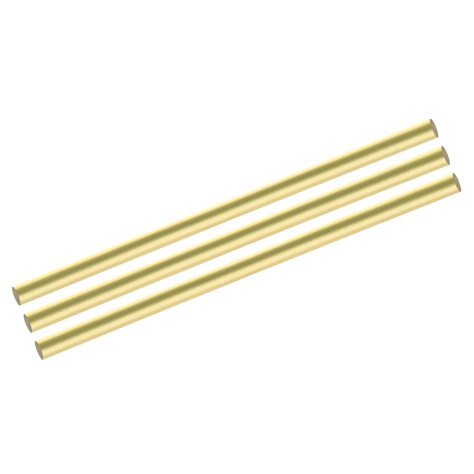 Uxcell 3Pcs Brass Rods 0.39 x 9.84" Brass Solid Round Stock Lathe Bar ...