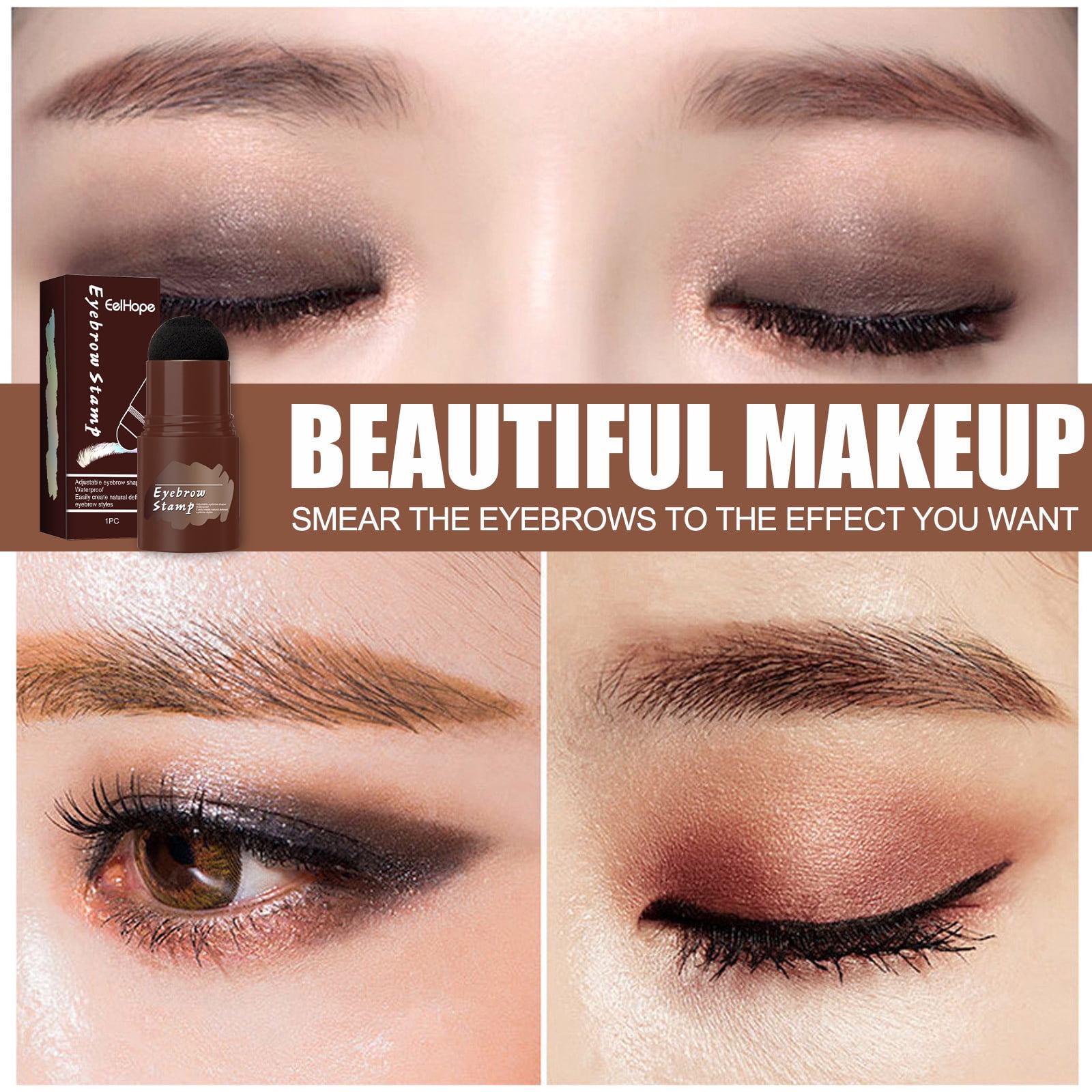 3pcs Brow Print Set Quick Brow Makeup Lazy Hairline Powder Repair ...