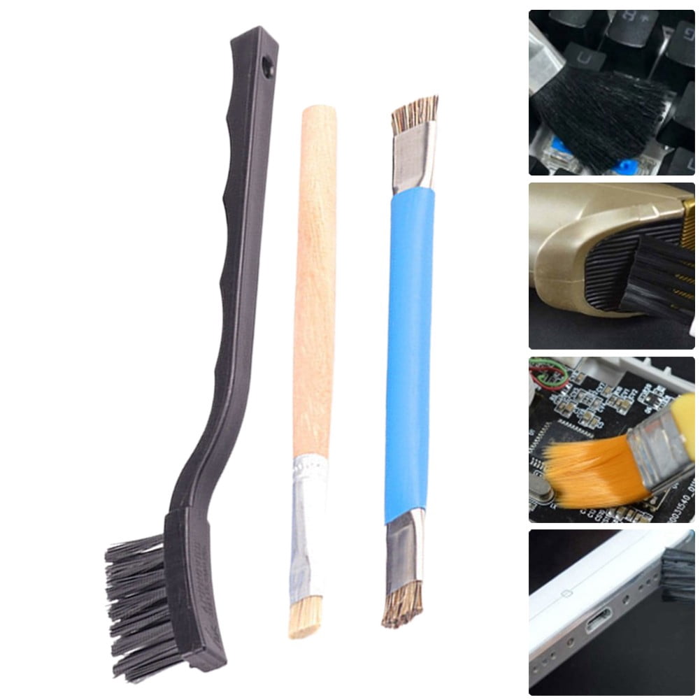 3pcs Brushes 7 Inch Nylon Brush Double-ended Brush Soft Brush PCB ESD ...